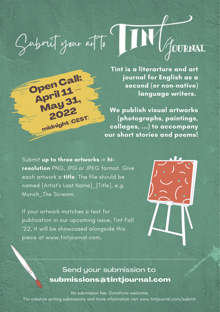 Літературний журнал Tint Journal приймає матеріали для публікацій